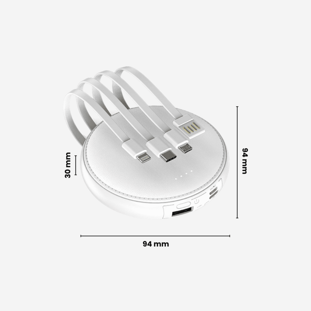 PU leather Circular Powerbank | Pristine Gifts | Best Corporate Gift ...